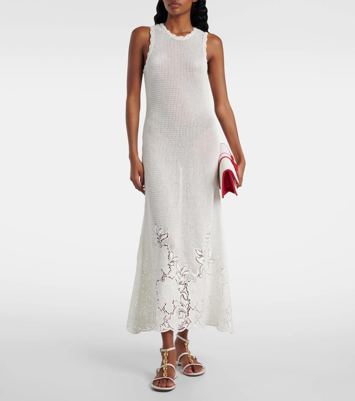 Erdem Open-knit cotton maxi dress Erdem