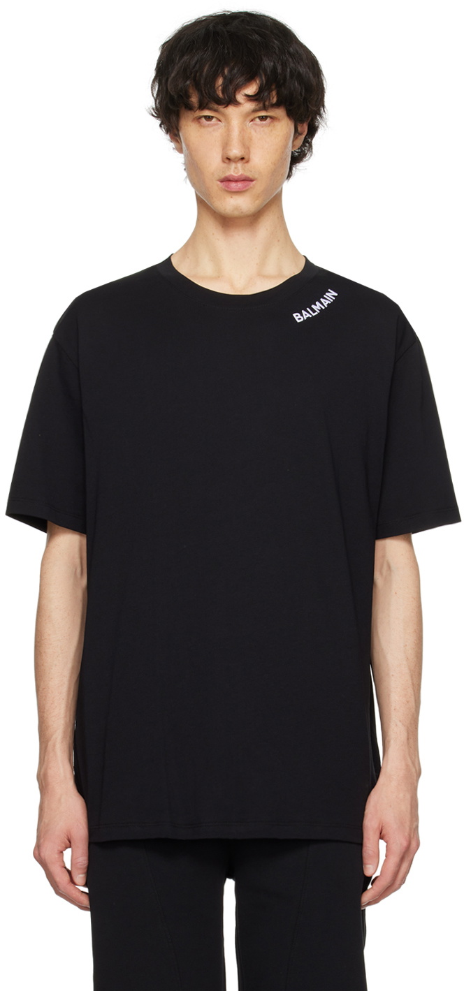 Balmain Black Embroidered T-Shirt Balmain