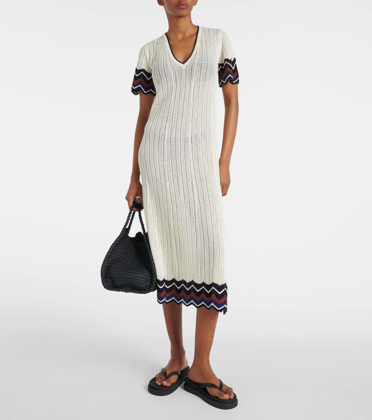 Eres Luna cotton-blend knit midi dress ERES