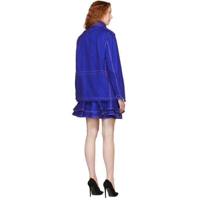 Givenchy Blue Denim Layered Ruffles Jacket Givenchy