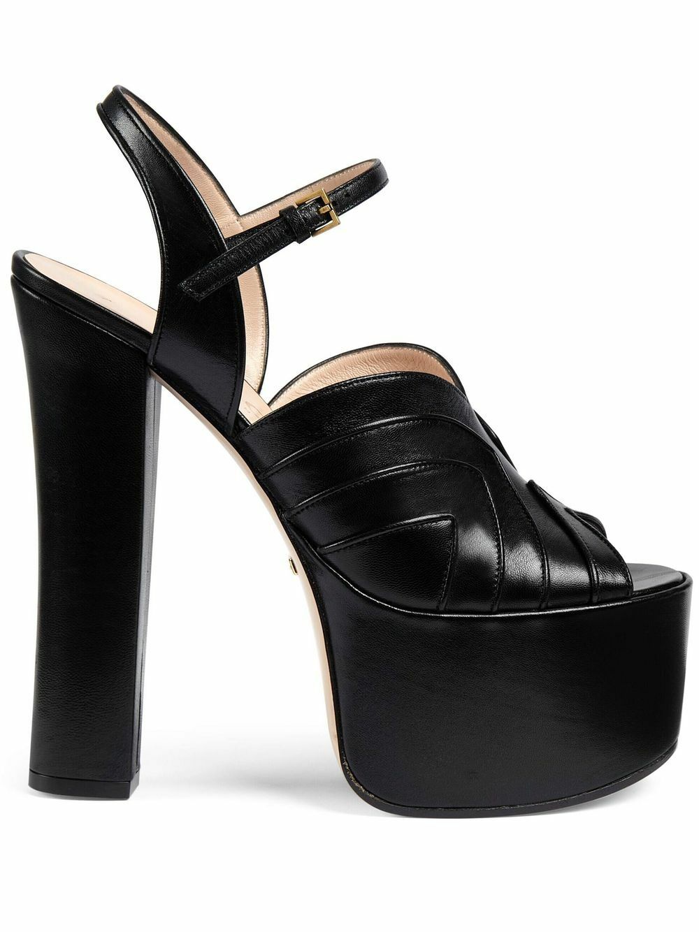 GUCCI - Leather Heel Sandals Gucci