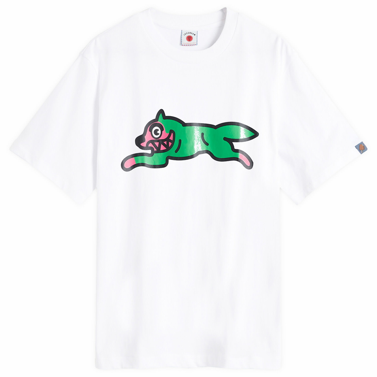 ICECREAM Men's Running Dog T-Shirt in White ICECREAM