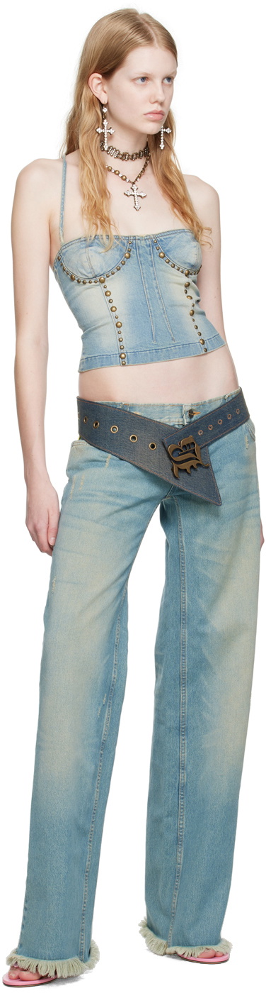 Blumarine Blue Bodice Camisole Blumarine