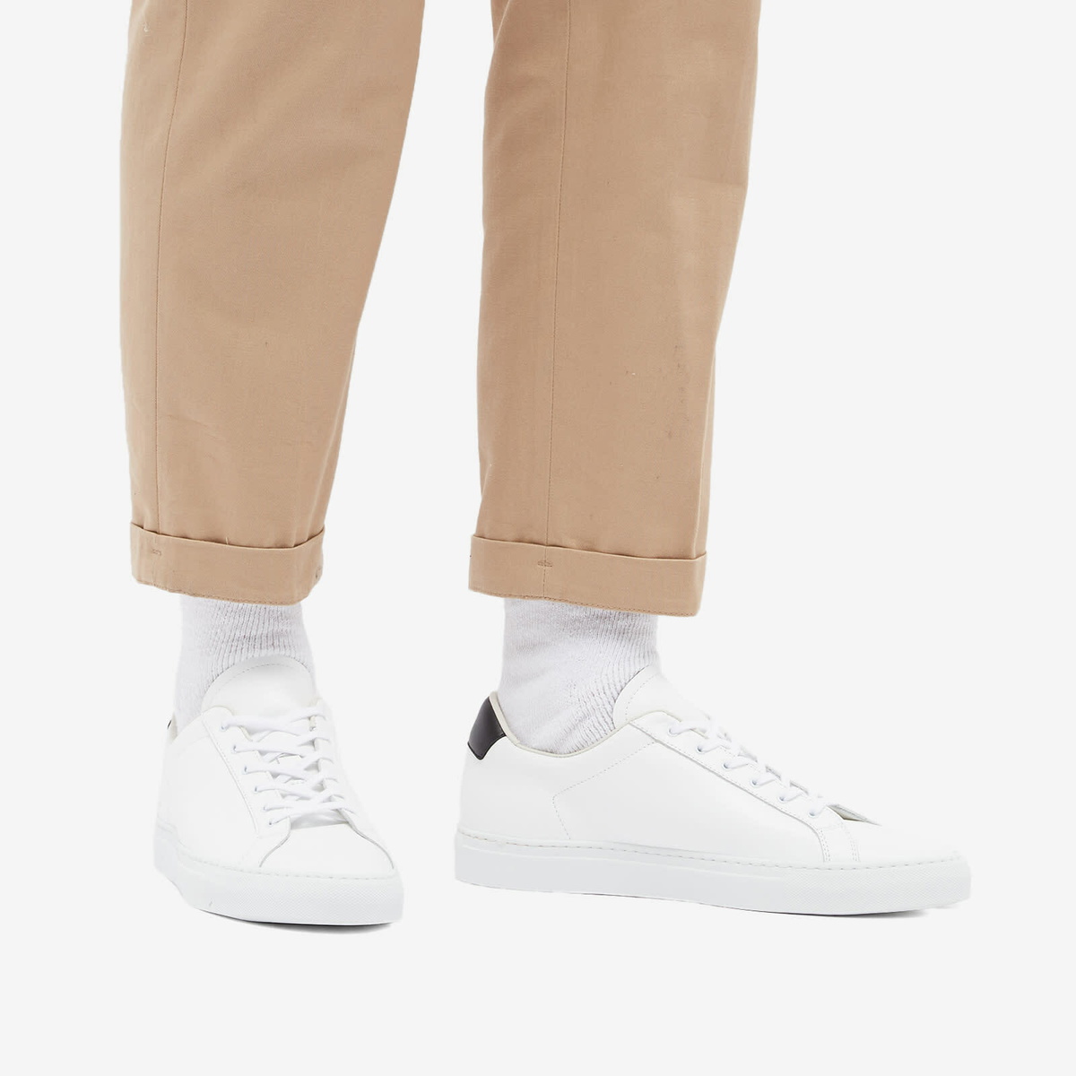 Common Projects Men's Retro Low Sneakers in White/Black Common Projects