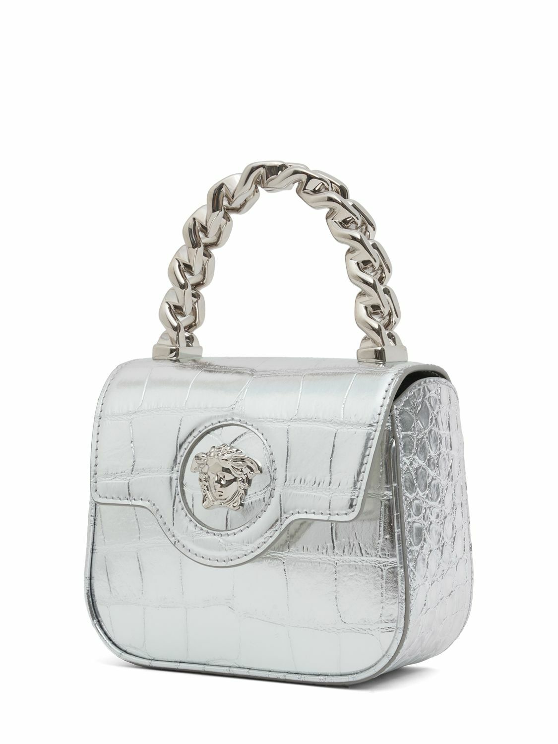 VERSACE - Mini Medusa Embossed Leather Bag Versace