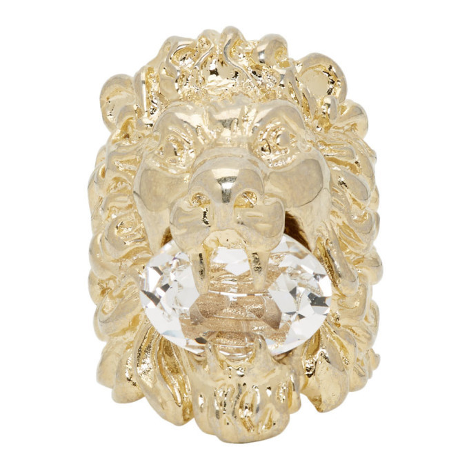 Gucci Gold Lion Head Ring Gucci
