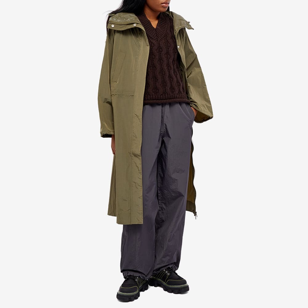 GANNI Women's Software Logo Parka Jacket Coat in Kalamata GANNI