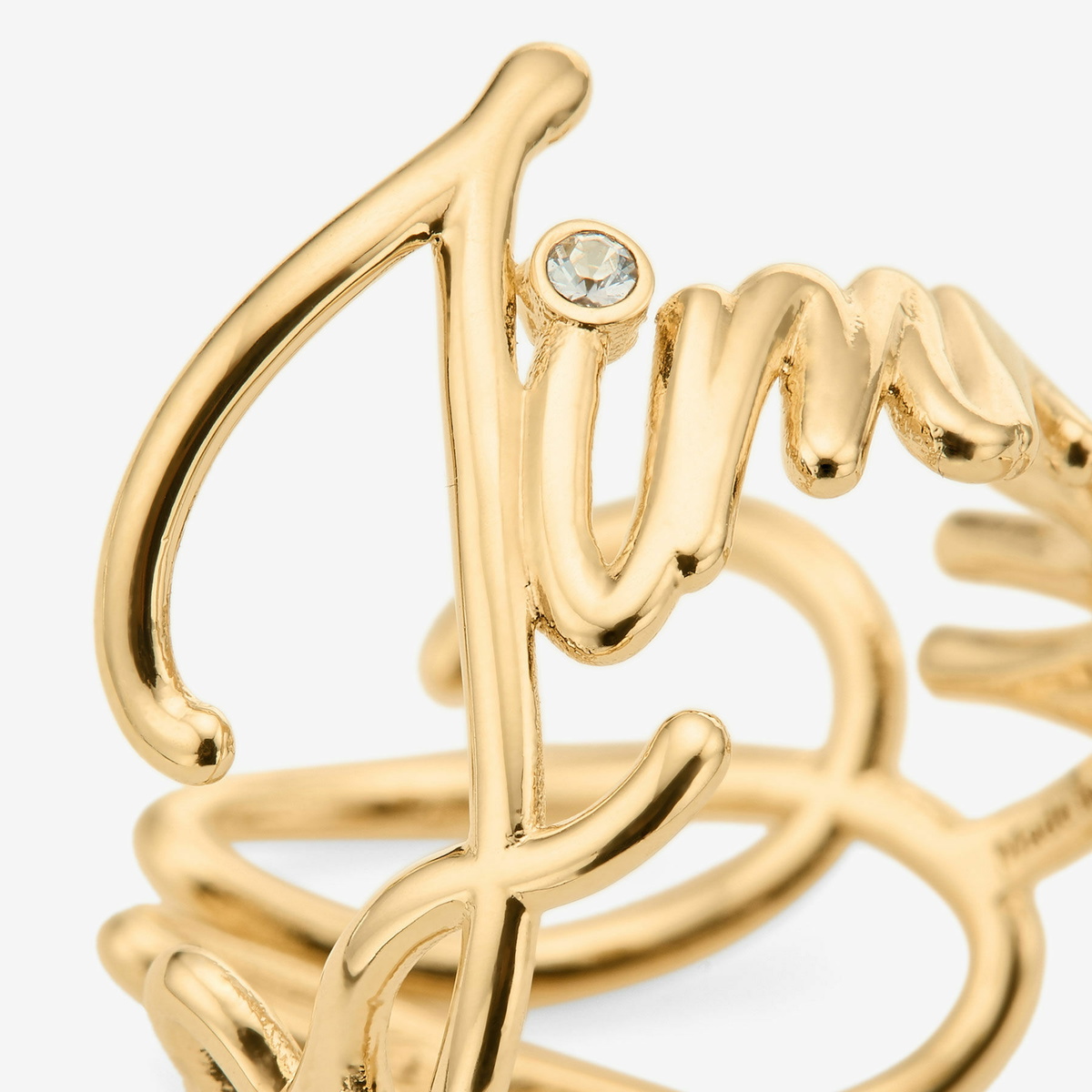 Jimmy Choo Logo Script Ring Jimmy Choo