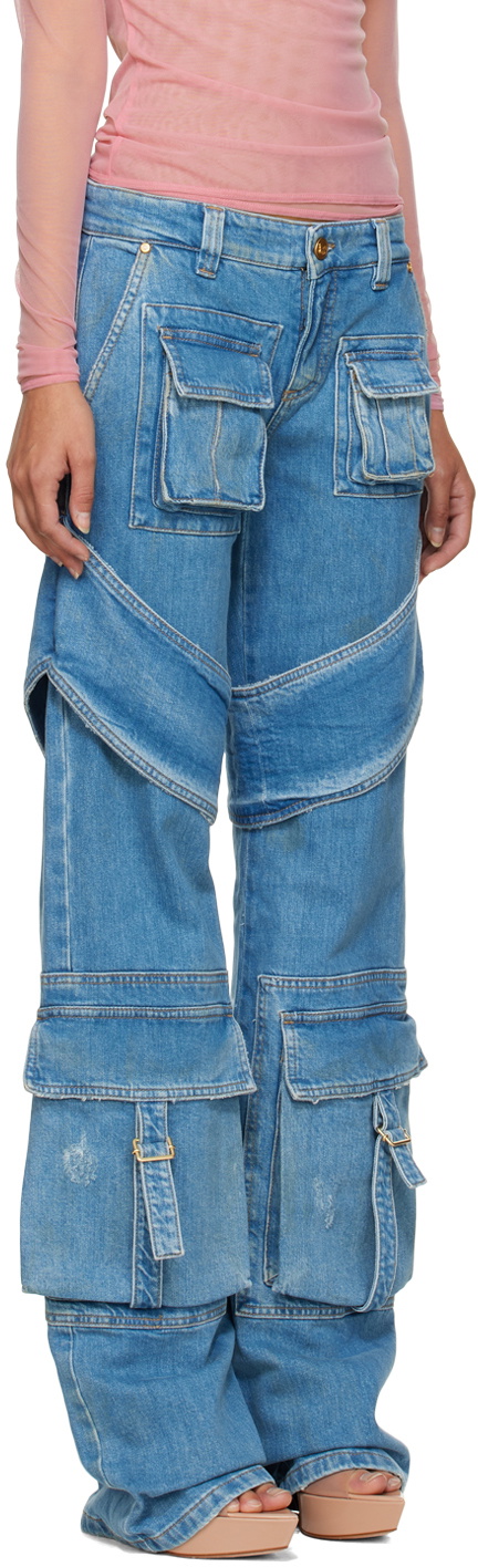 Blumarine Blue Paneled Jeans Blumarine
