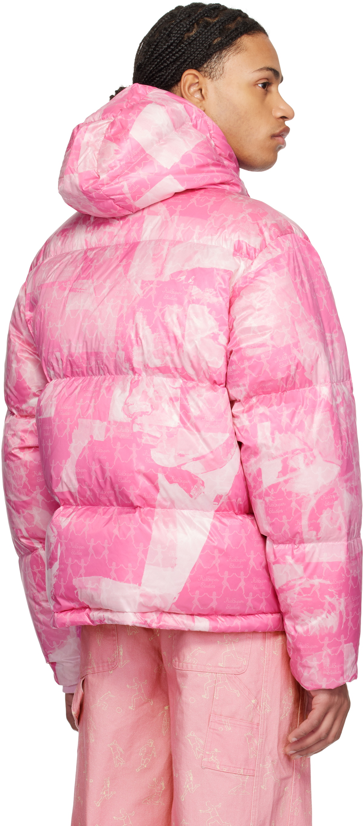 KidSuper Pink PUMA Edition MMQ AOP Puffer Jacket KidSuper