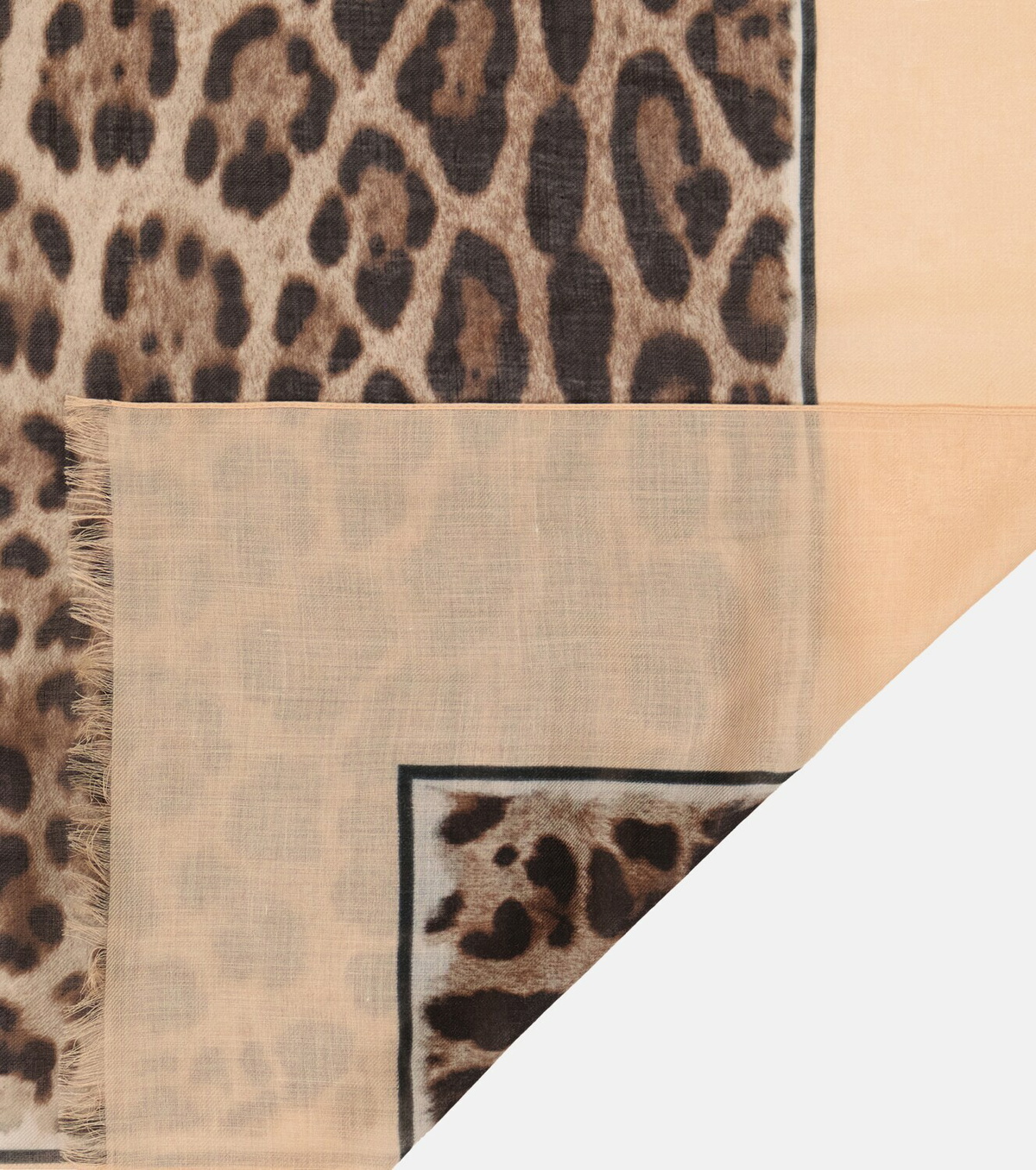 Dolceandgabbana X Kim Leopard Print Scarf Dolce And Gabbana