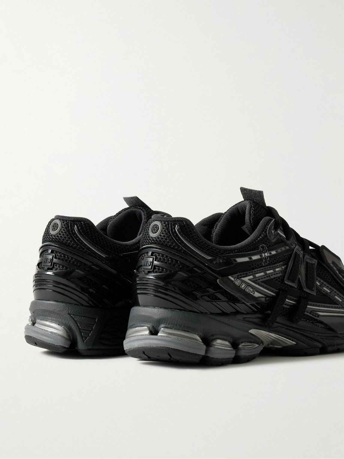 New Balance - 1906 Leather-Trimmed Mesh Sneakers - Black New Balance