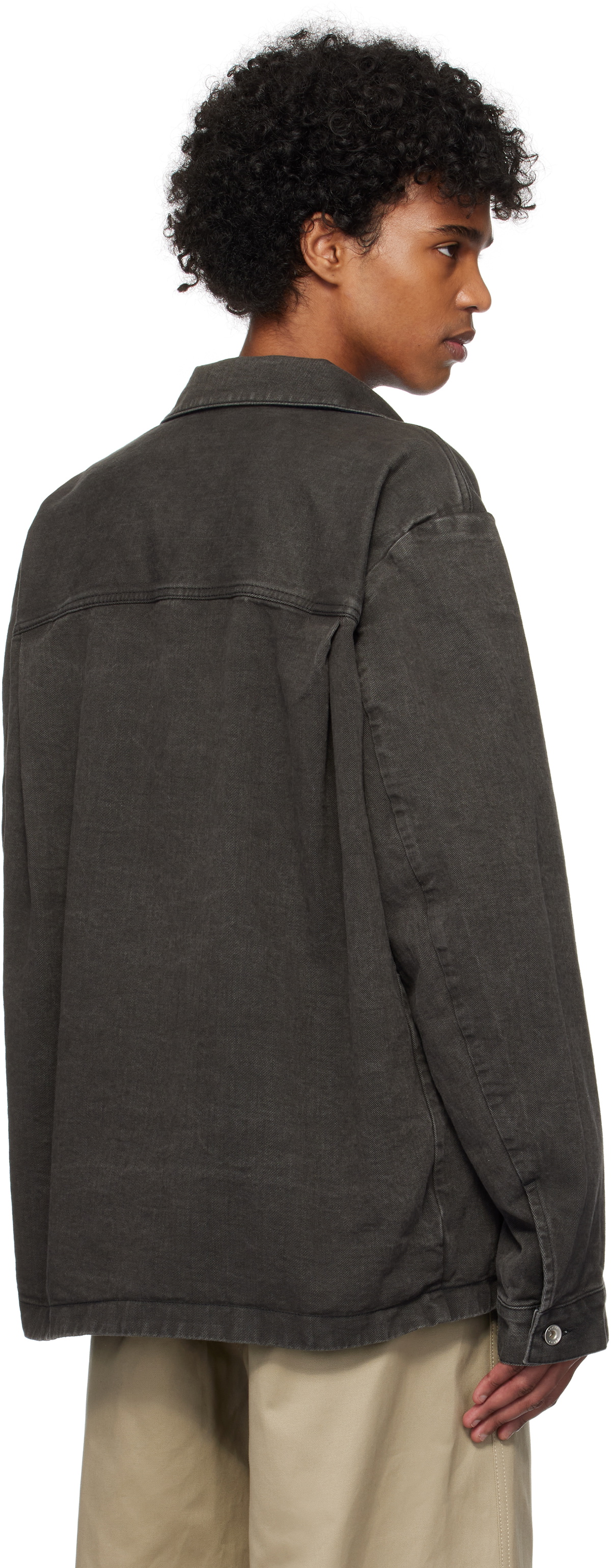 sacai Gray Flap Pocket Denim Jacket Sacai