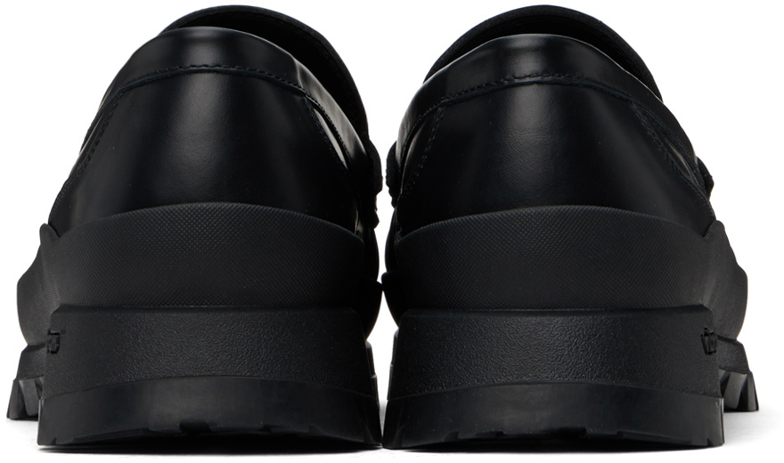 Solid Homme Black Leather Loafers Solid Homme