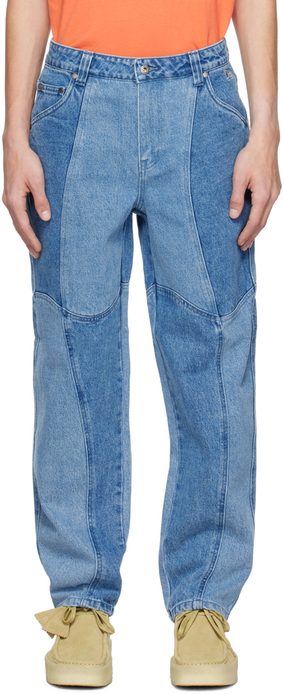 Dime Blue Blocked Jeans Dime