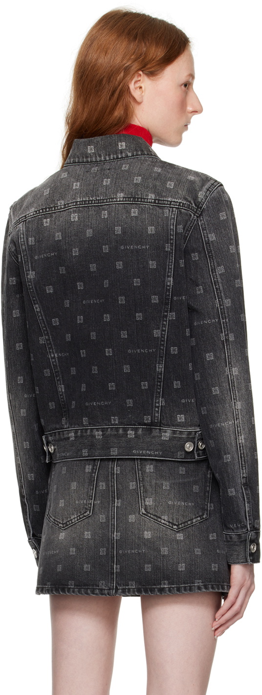 Givenchy Black 4G Denim Jacket Givenchy