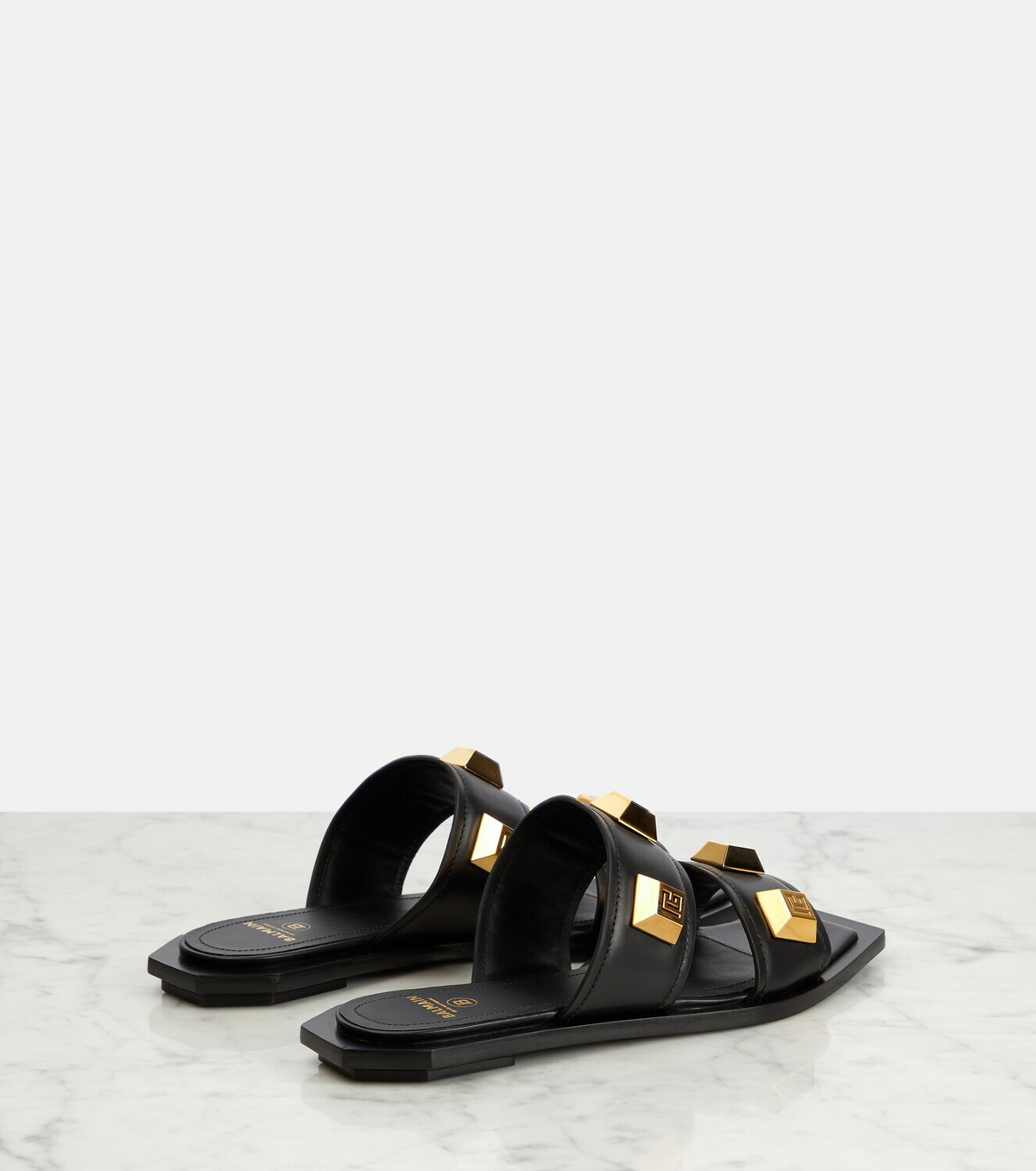 Balmain Studded leather slides Balmain