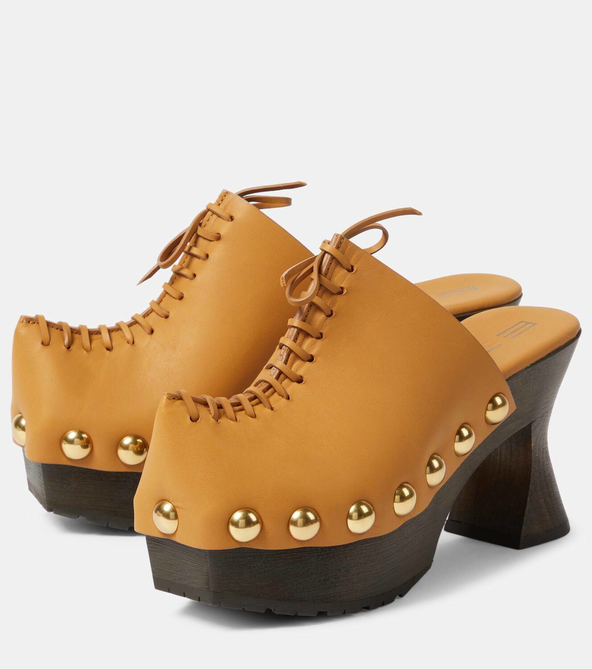 Etro 50 leather platform clogs Etro