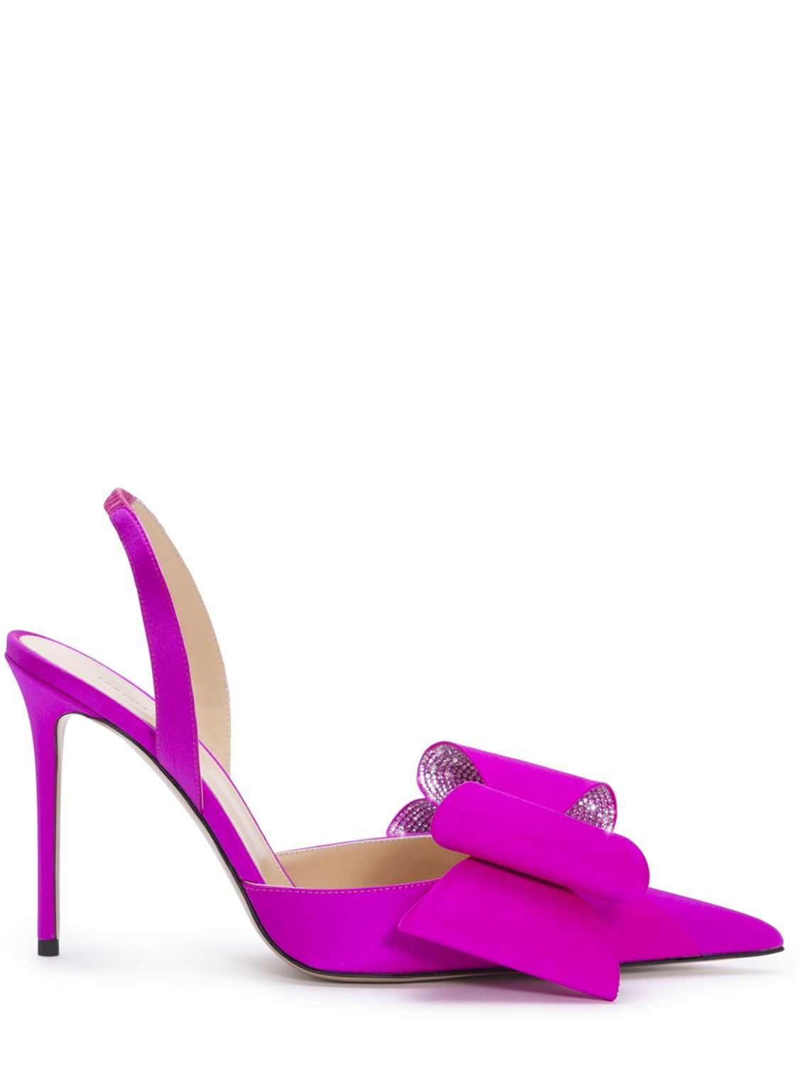 MACH & MACH - 110mm Le Cadeau Satin Slingback Pumps MACH & MACH
