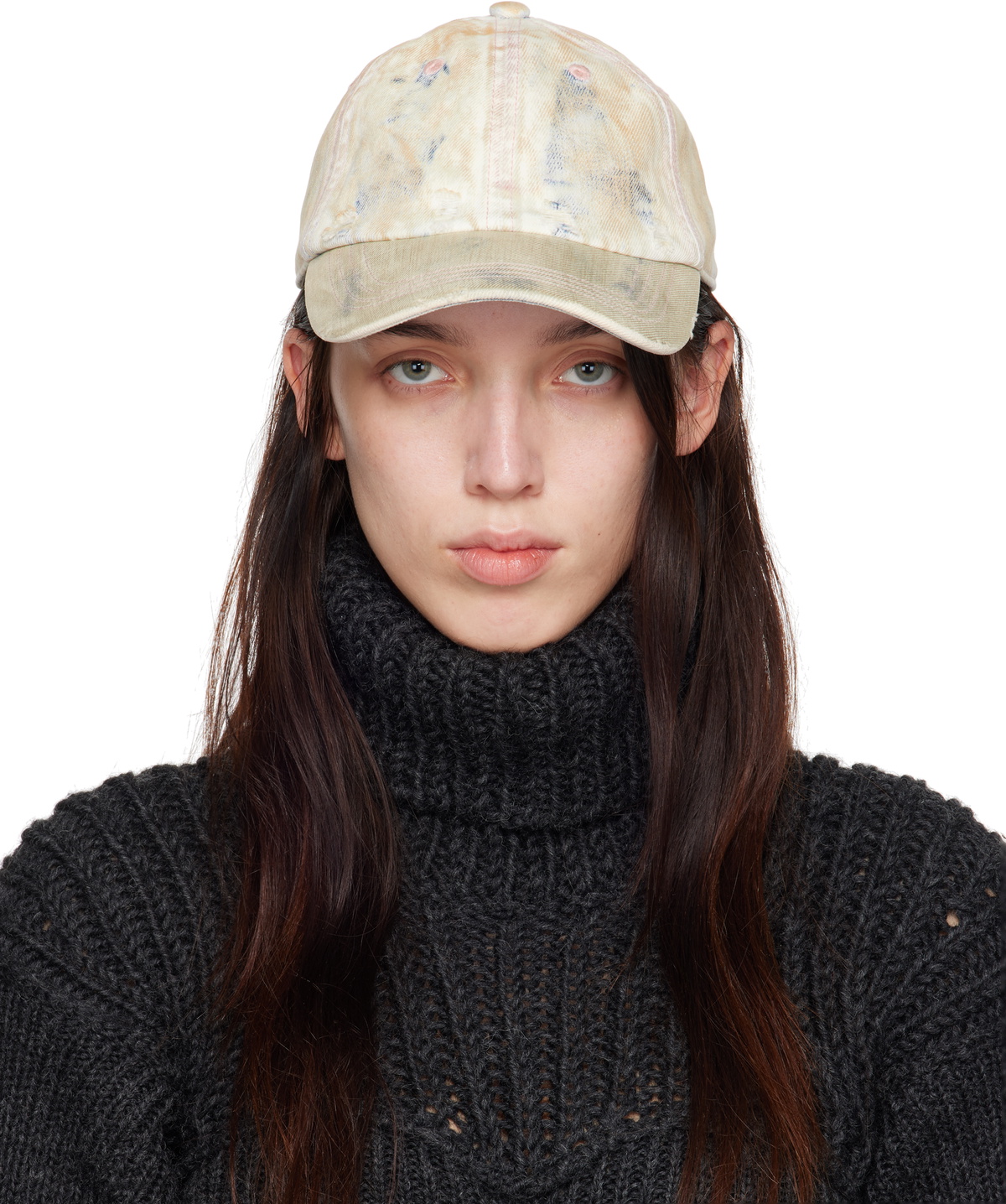 Acne Studios Blue Coated Denim Cap Acne Studios
