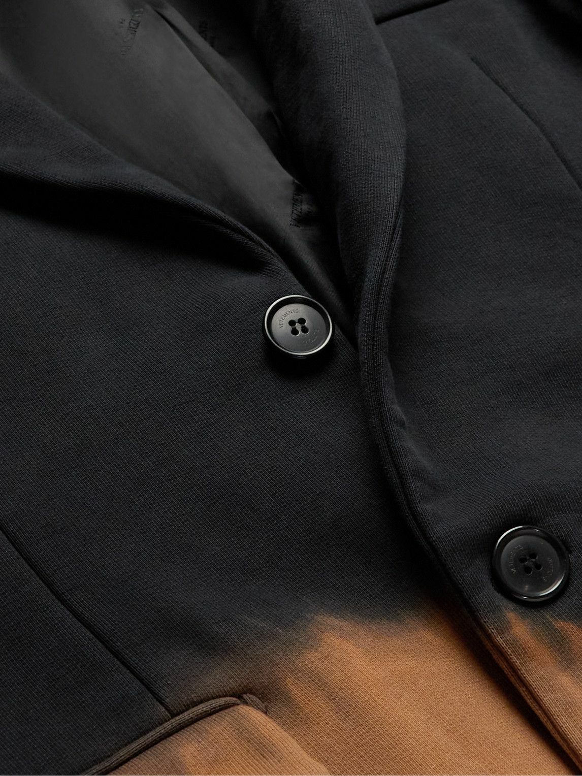 VETEMENTS - Bleached Cotton-Blend Coat - Black Vetements