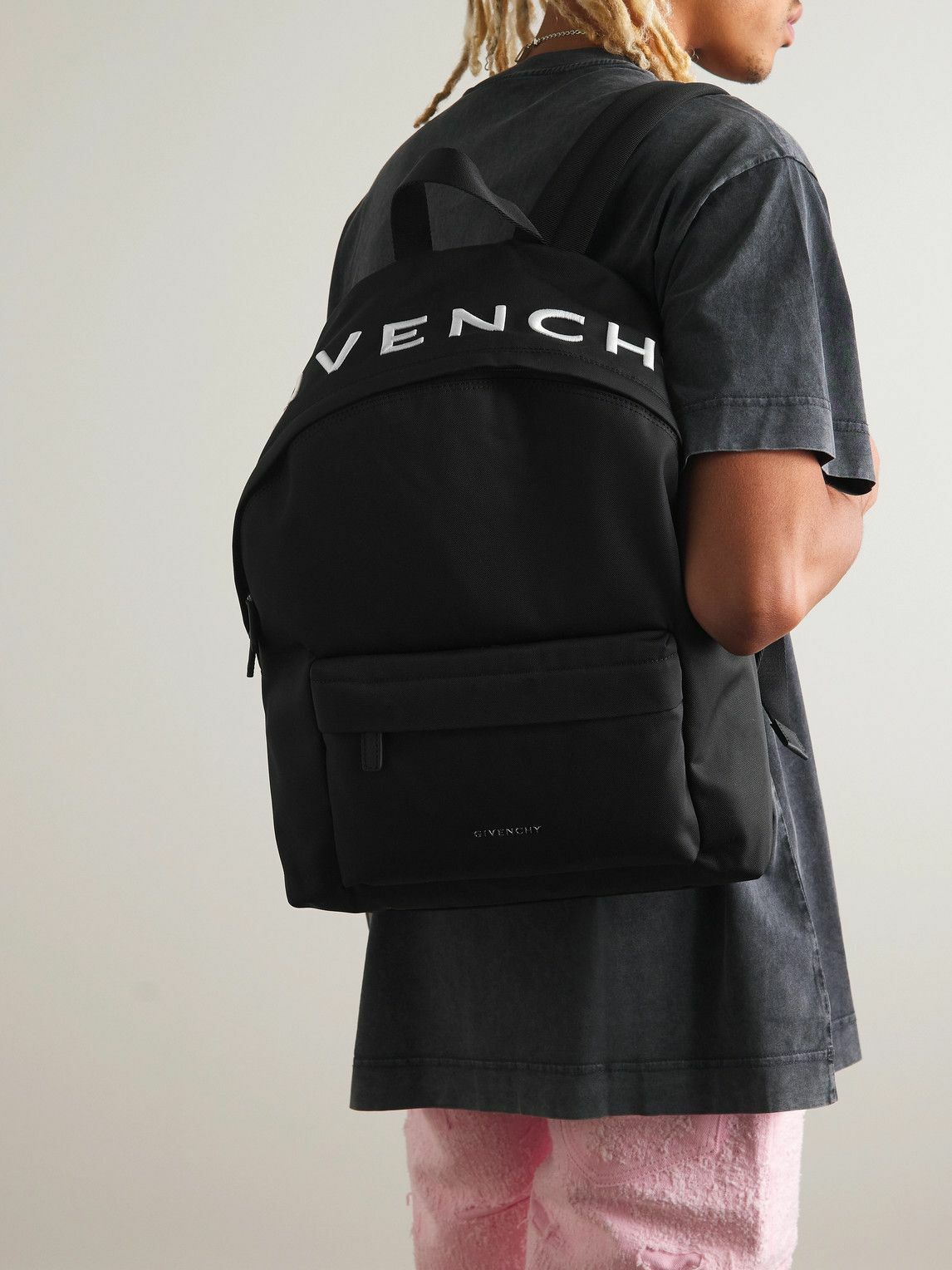 Givenchy - Essential U Logo-Embroidered Nylon Backpack Givenchy
