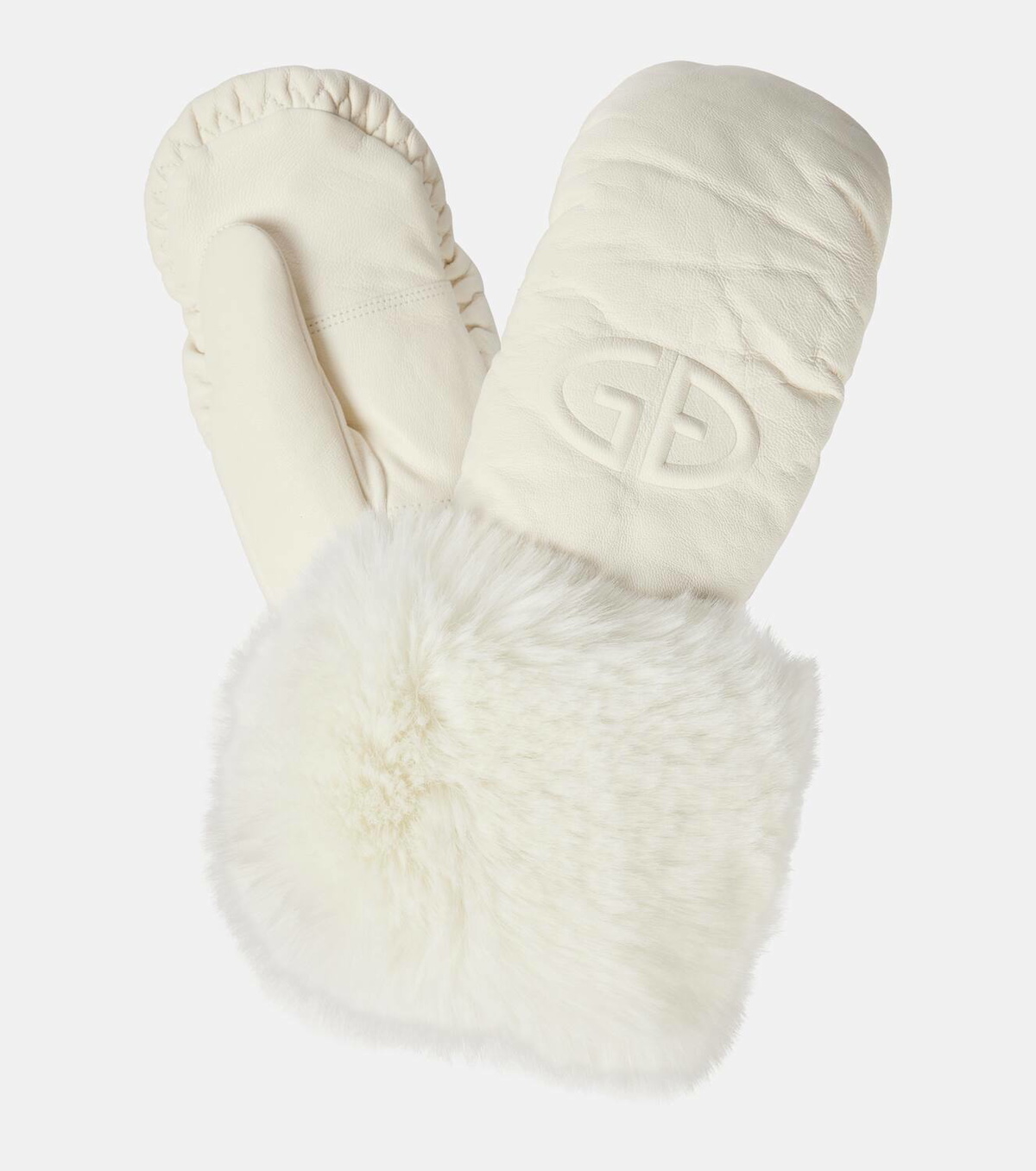 Goldbergh Adore logo faux fur-trimmed mittens Goldbergh