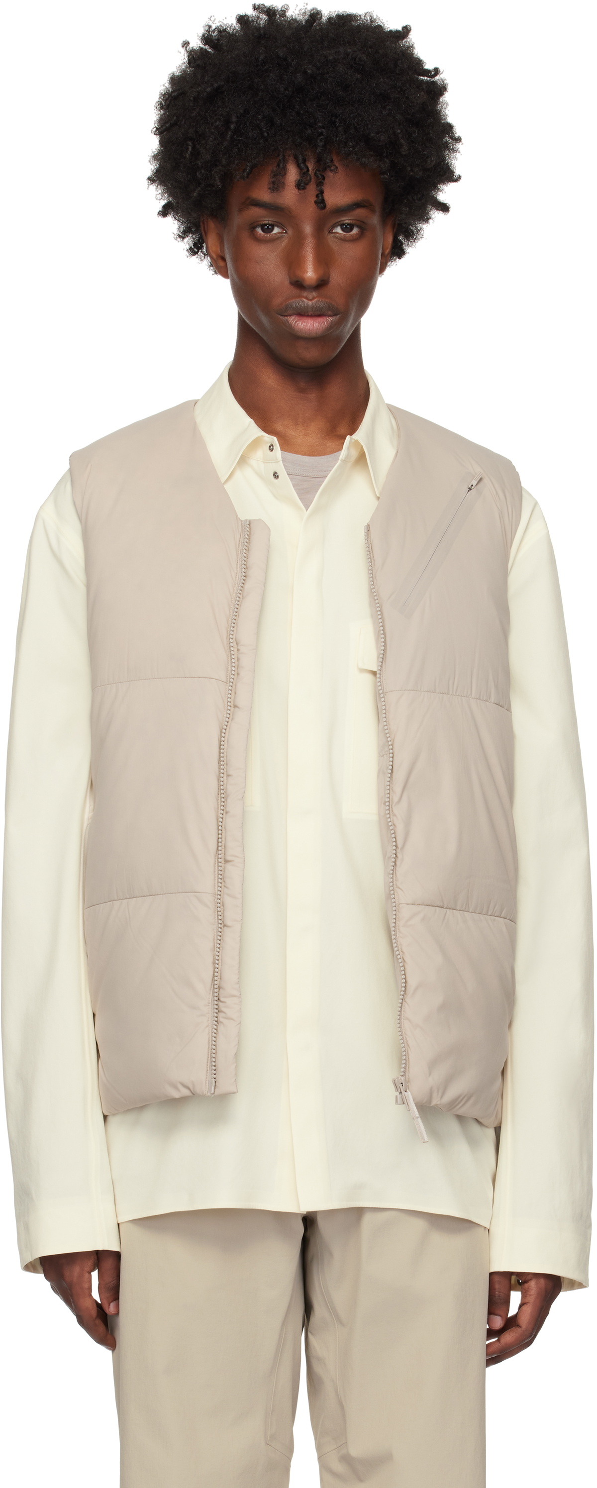 Veilance Beige Conduit Down Vest Arc'teryx Veilance