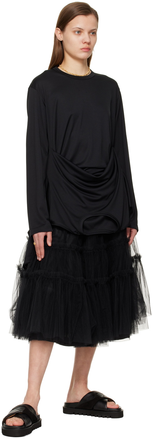 Toga Pulla SSENSE Exclusive Black Platform Flat Sandals Toga Pulla