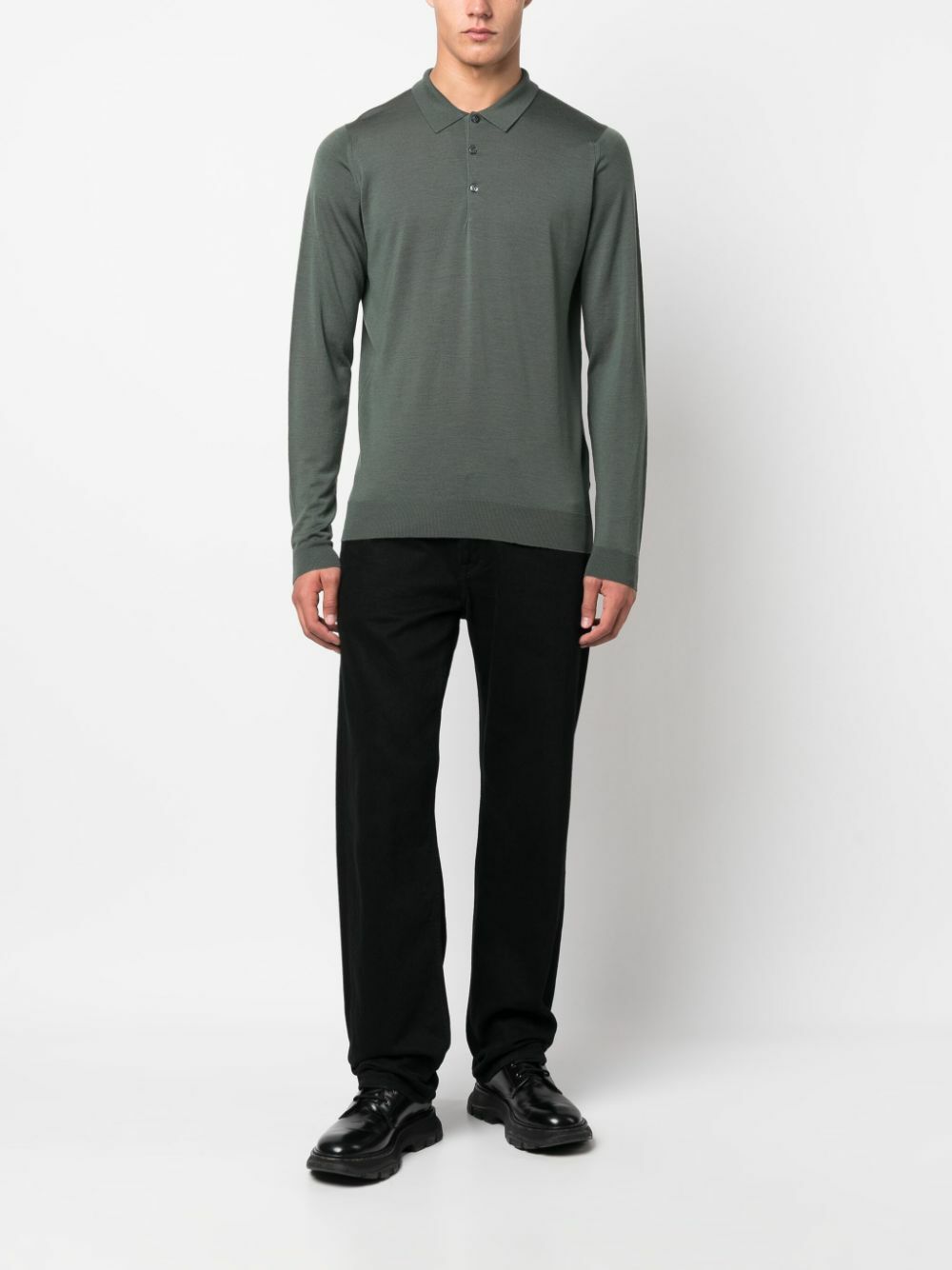 JOHN SMEDLEY - Wool Polo Shirt John Smedley