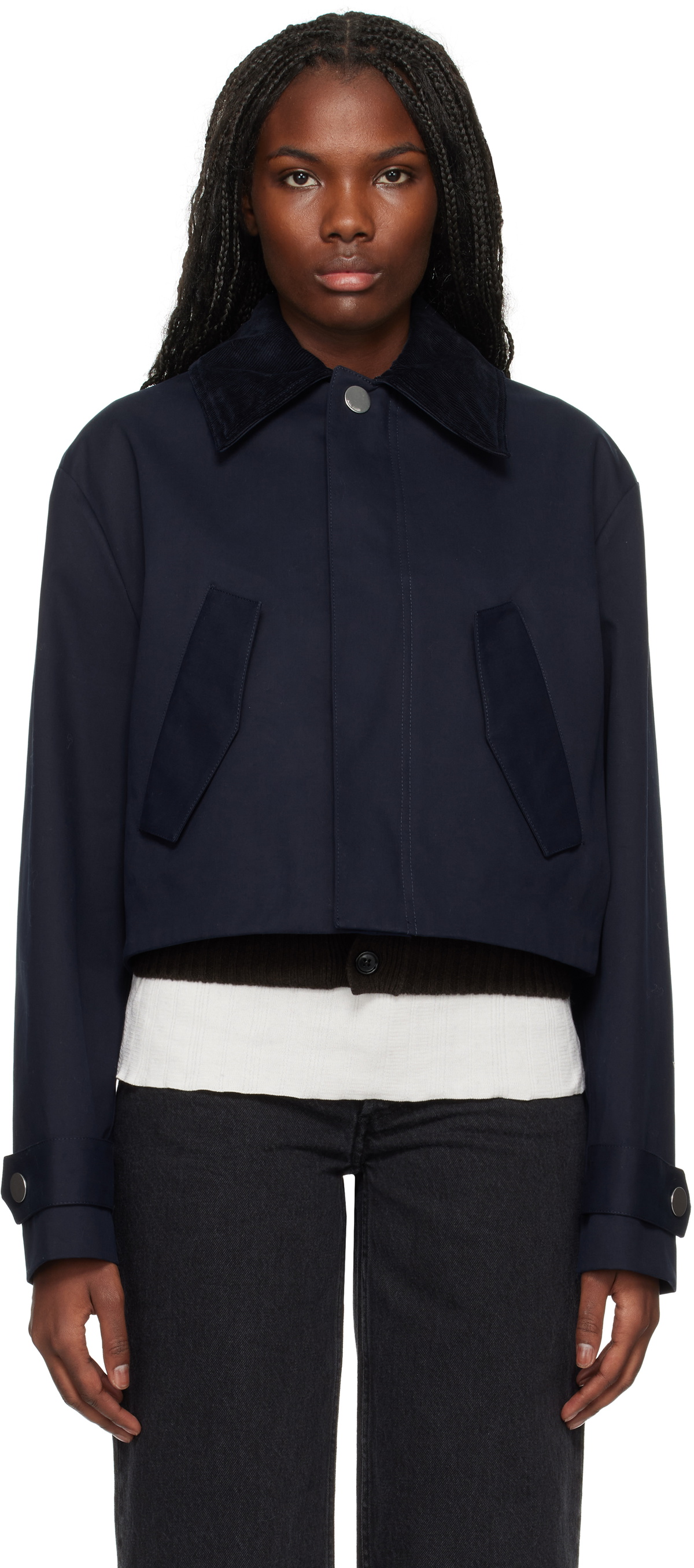 AMI Paris Navy Short Jacket AMI