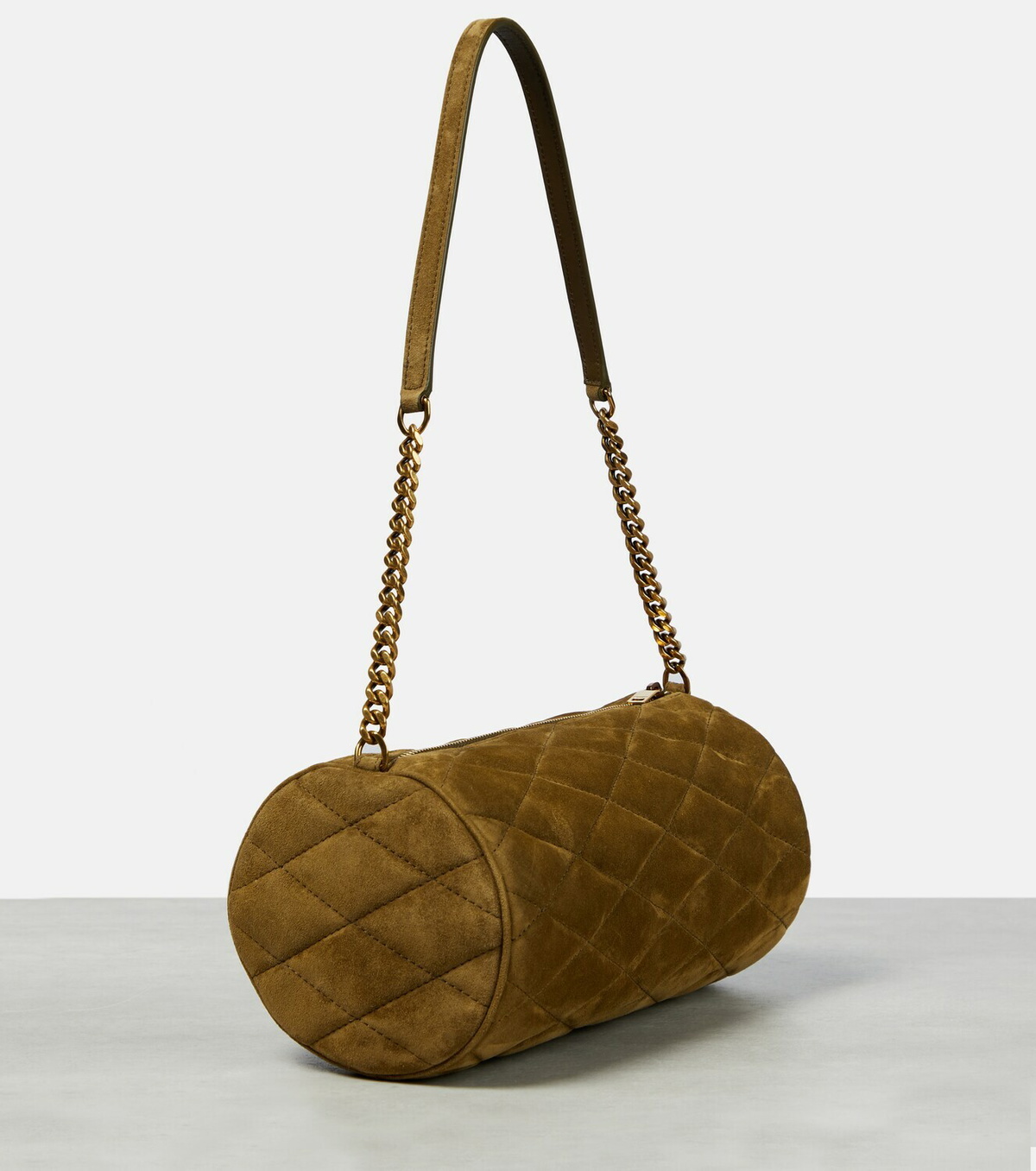 Saint Laurent Sade Small quilted suede shoulder bag Saint Laurent