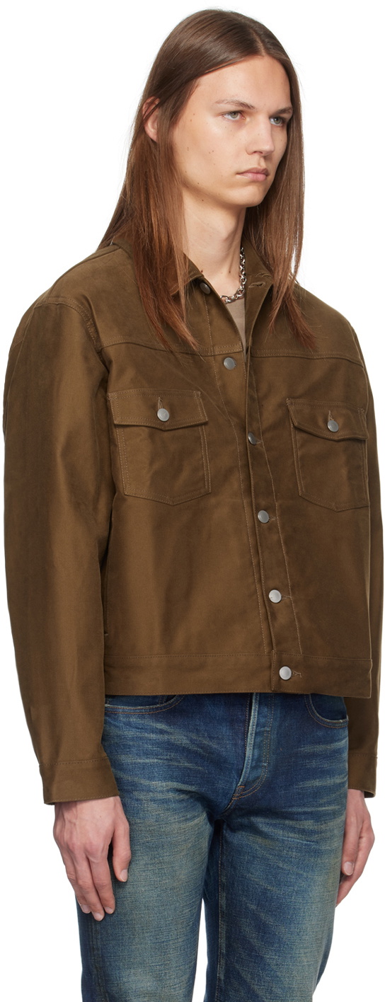 John Elliott Tan Ryder Oversized Moleskin Jacket John Elliott