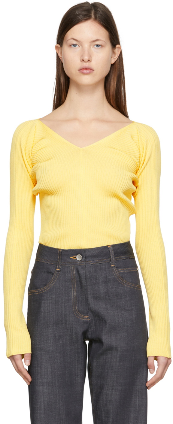 LOW CLASSIC Yellow Rayon Sweater Low Classic