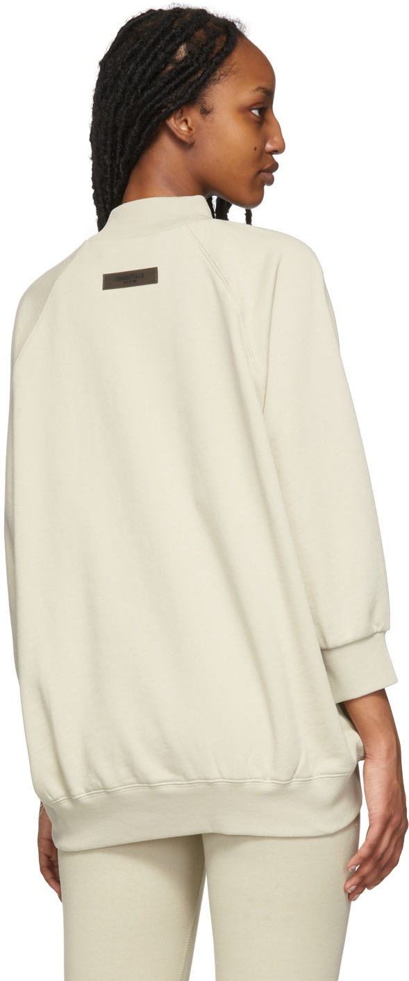 Essentials Beige Three-Quarter Sleeve '1977' Sweatshirt Essentials