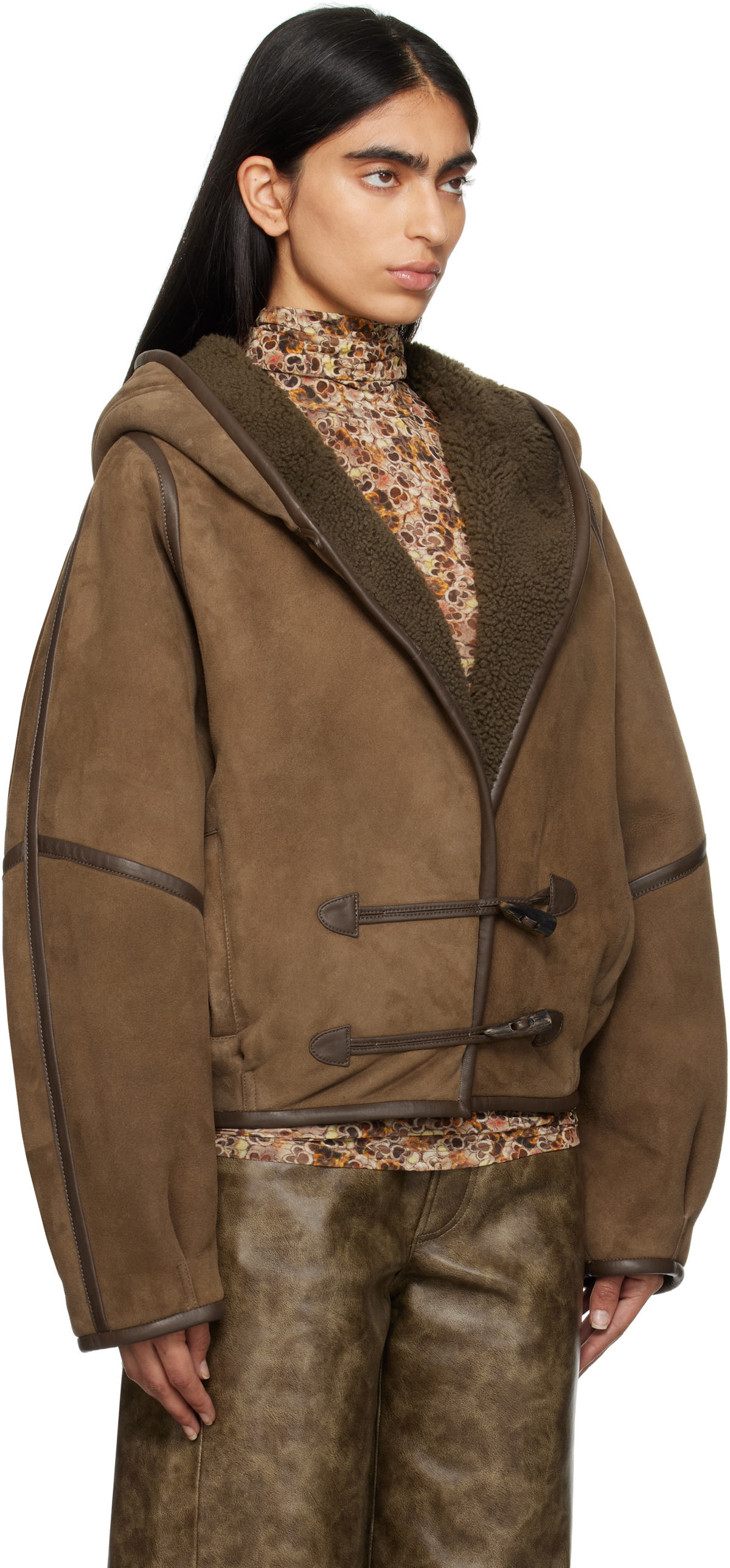 Isabel Marant Khaki Amiel Shearling Jacket Isabel Marant