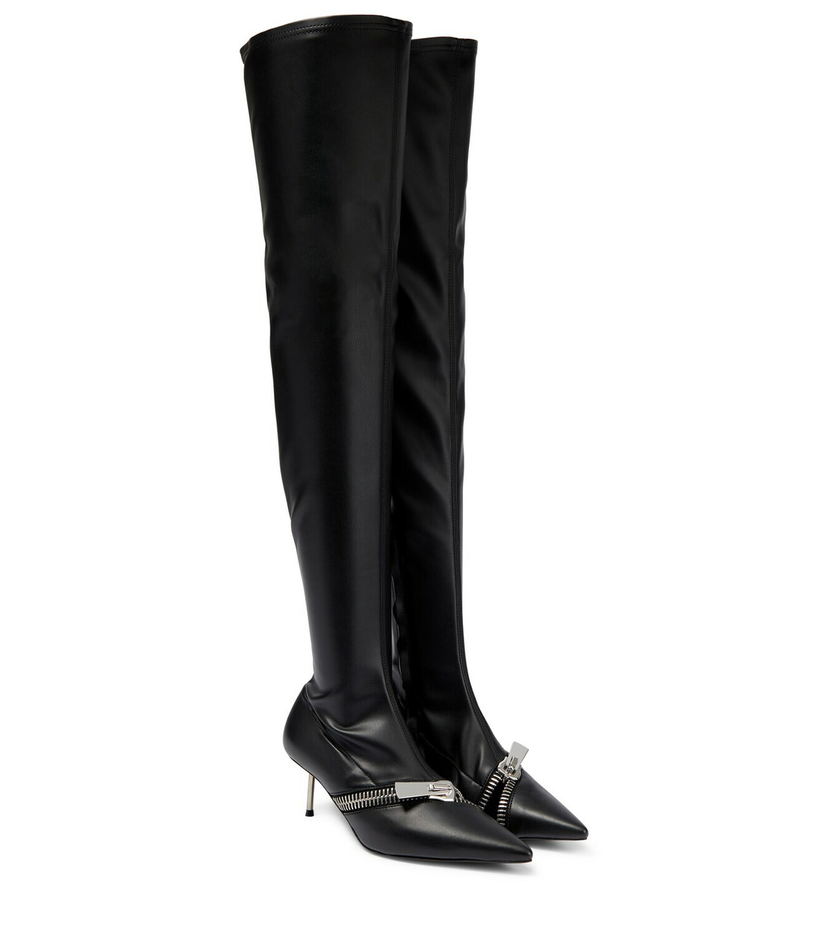 Coperni - Zip leather over-the-knee boots Coperni