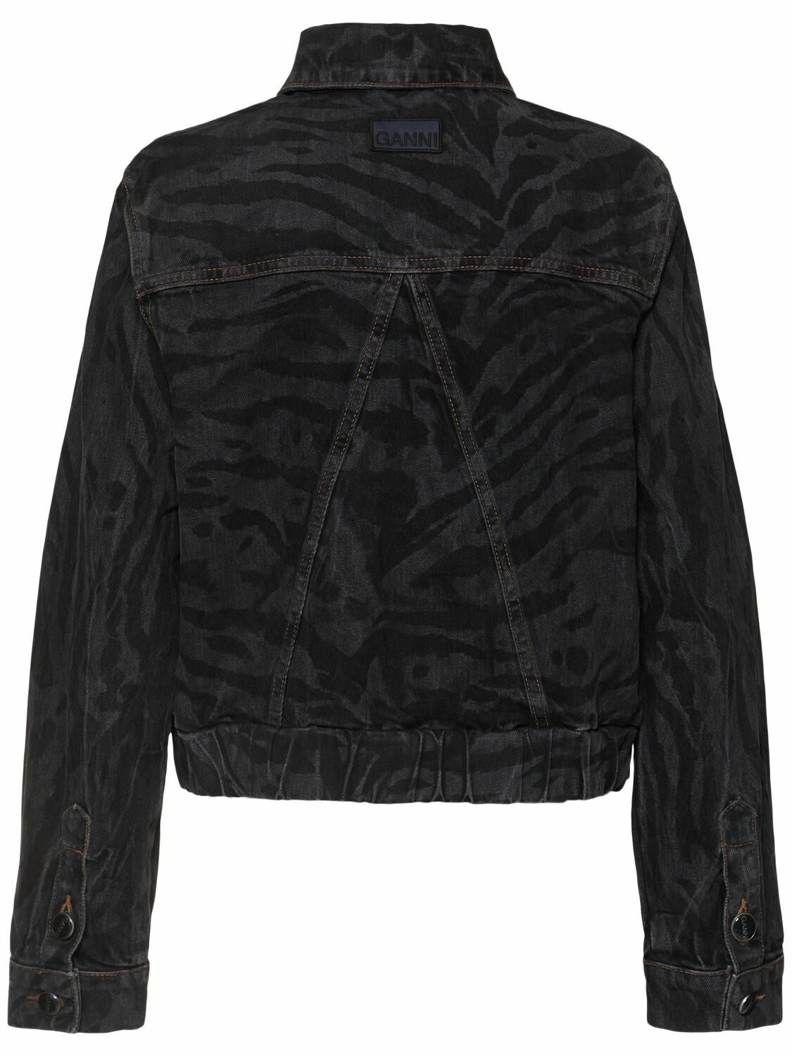 GANNI Lazer Denim Bomber Jacket GANNI