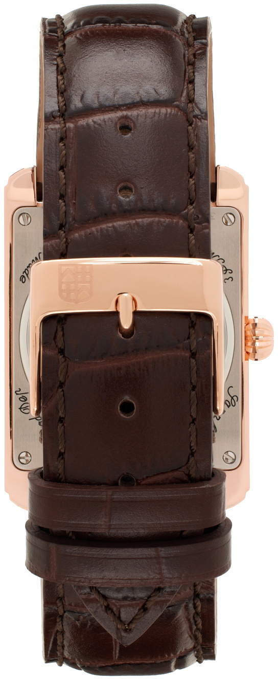 Frédérique Constant Brown & Rose Gold Classics Carrée Automatic Watch ...