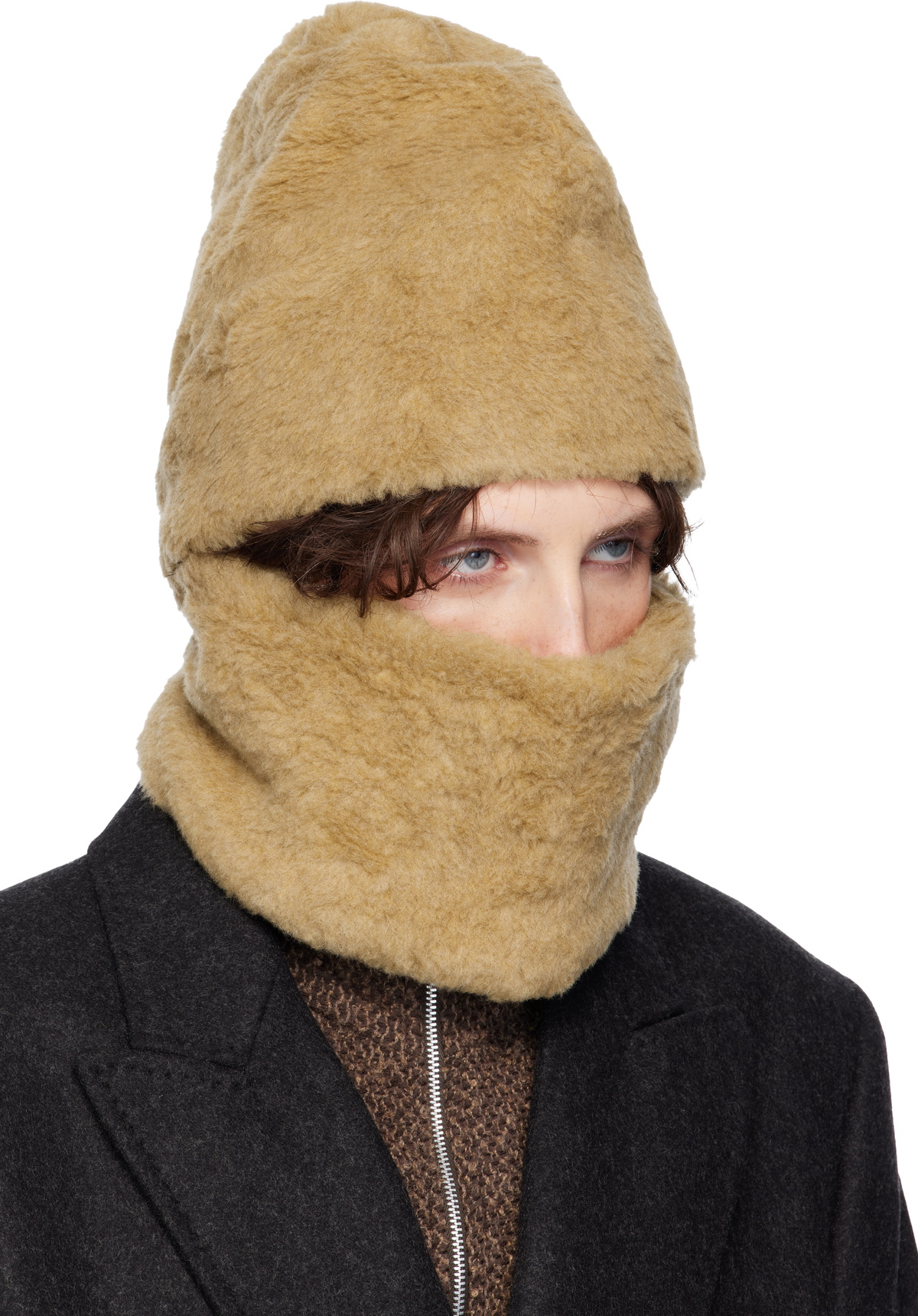 OUR LEGACY Beige Faux-Shearling Snood Our Legacy