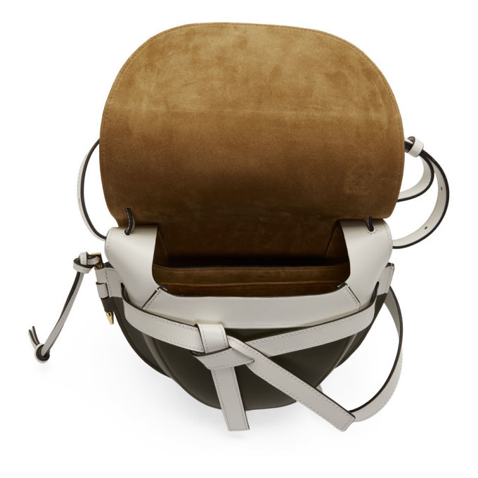 Loewe Green and White Small Gate Bag Loewe