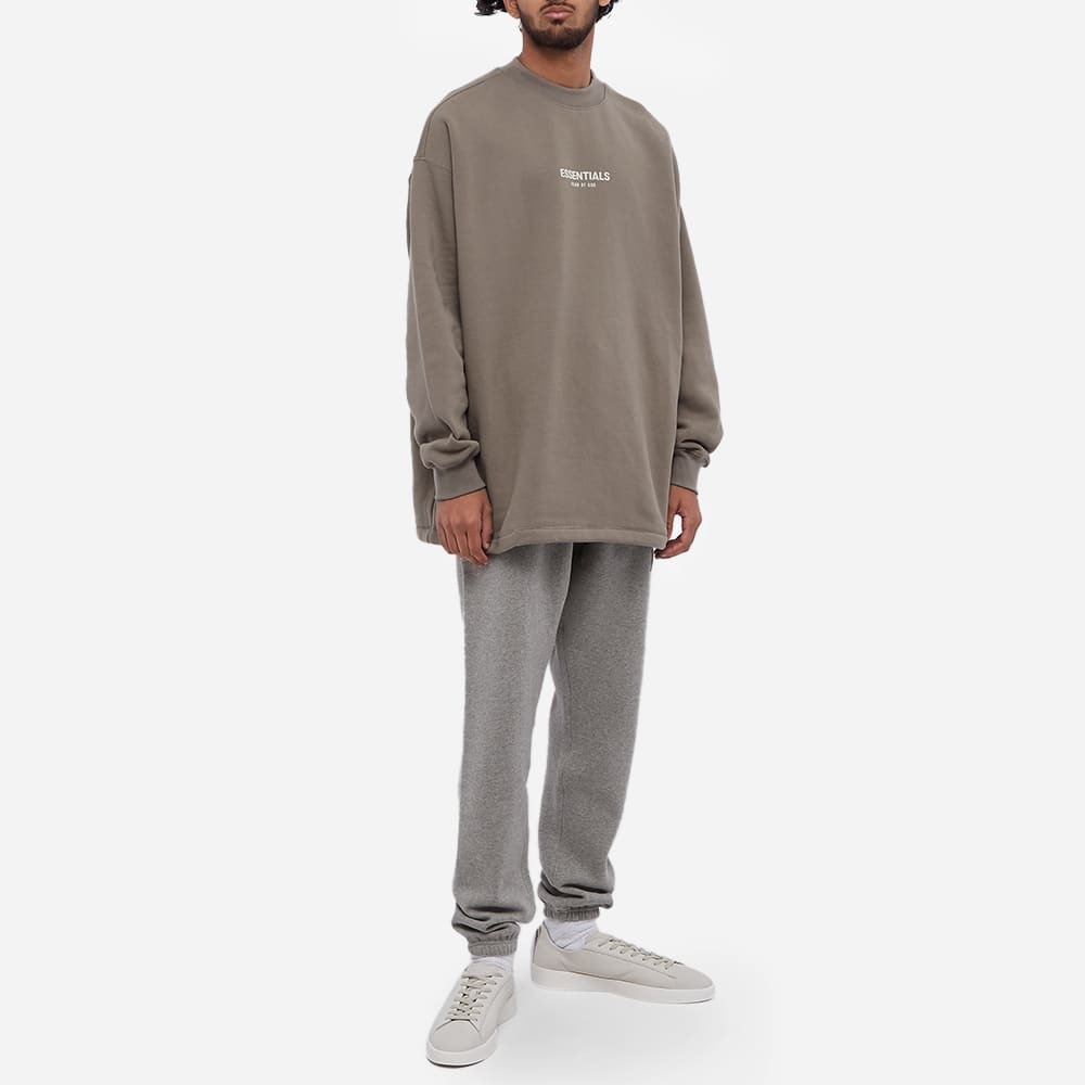 Fear of God ESSENTIALS Men's Logo Long Sleeve Fleece Sweat in Desert ...