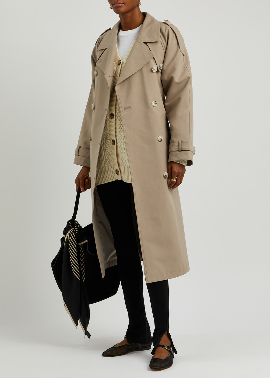 Meotine Bobby Cotton Trench Coat Beige Meotine
