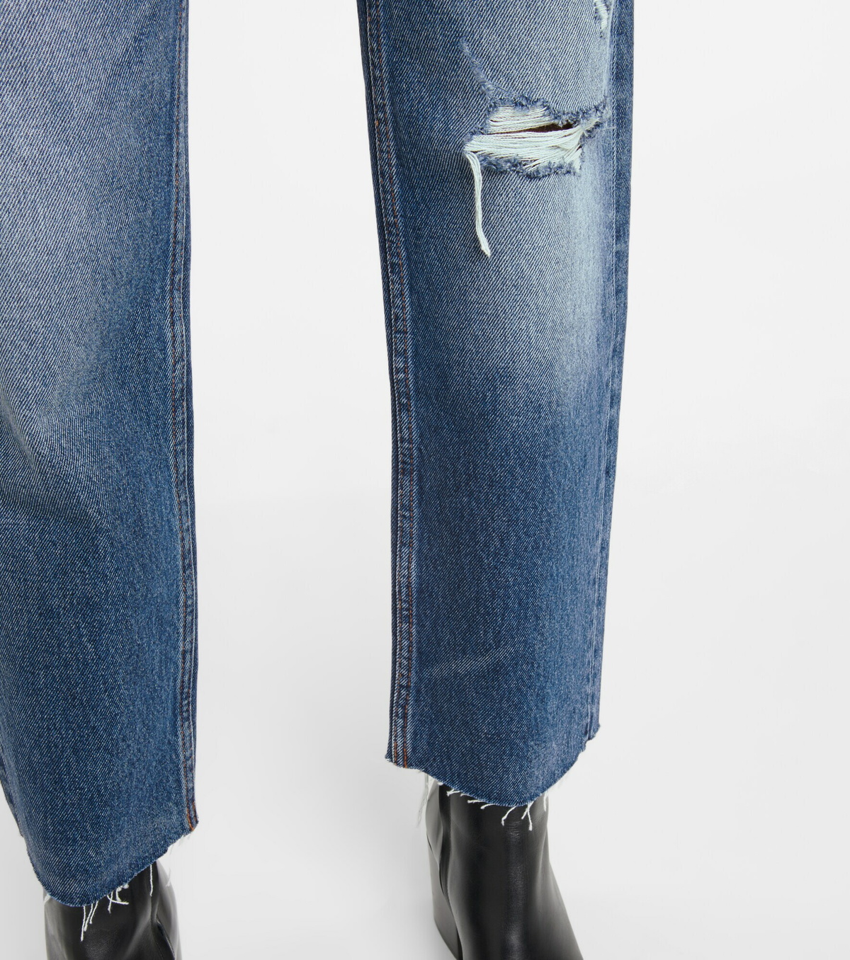 Re/Done - High-rise distressed jeans Re/Done
