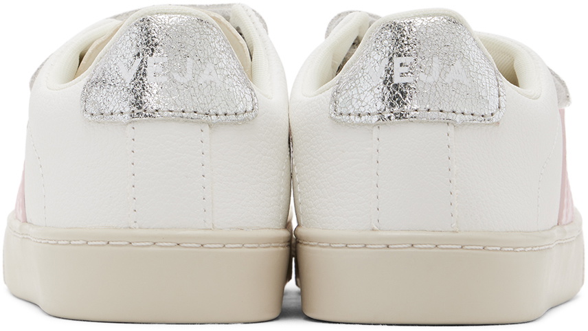 VEJA Kids White & Silver Esplar Sneakers VEJA