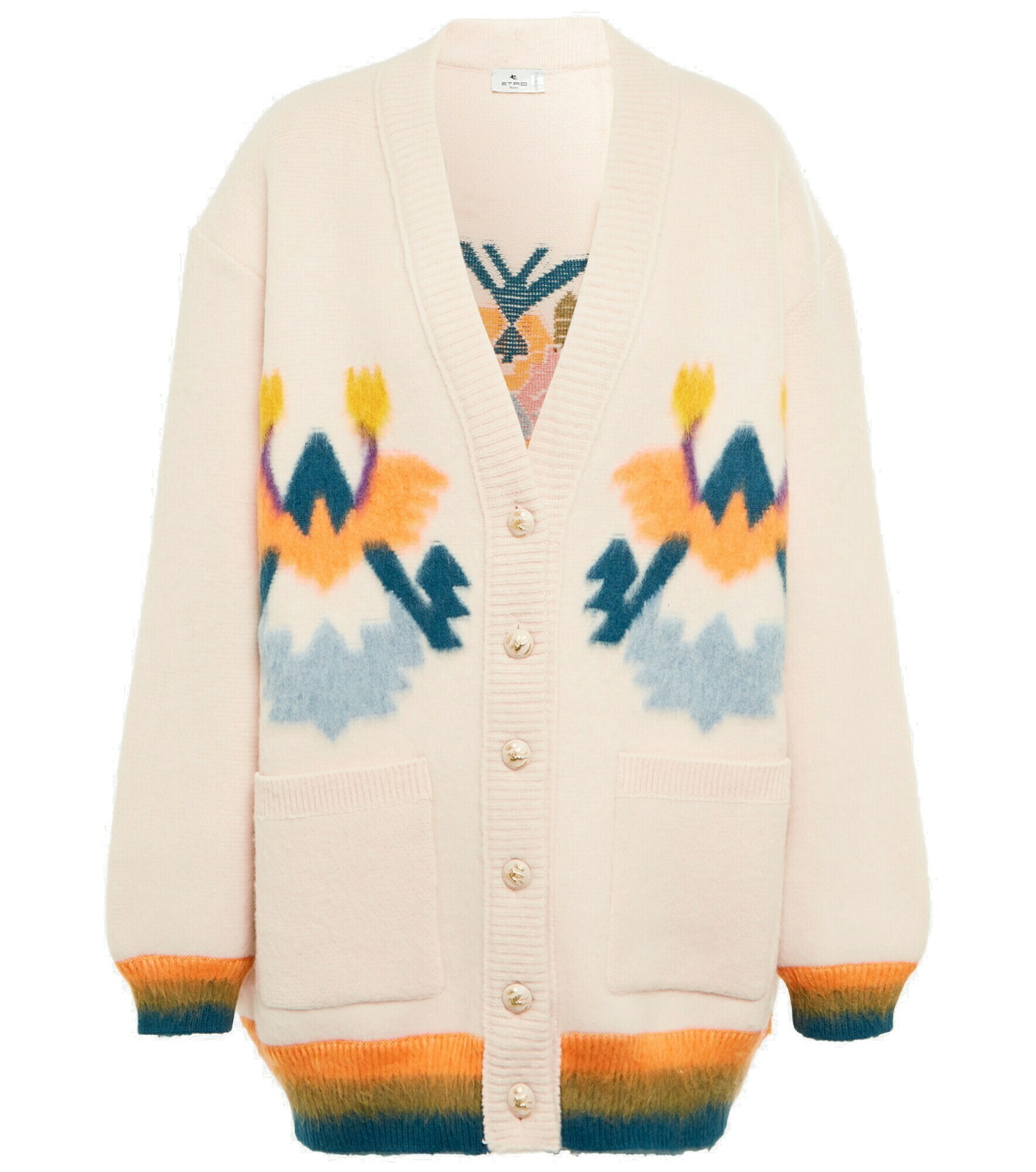 Etro - Intarsia wool-blend cardigan Etro
