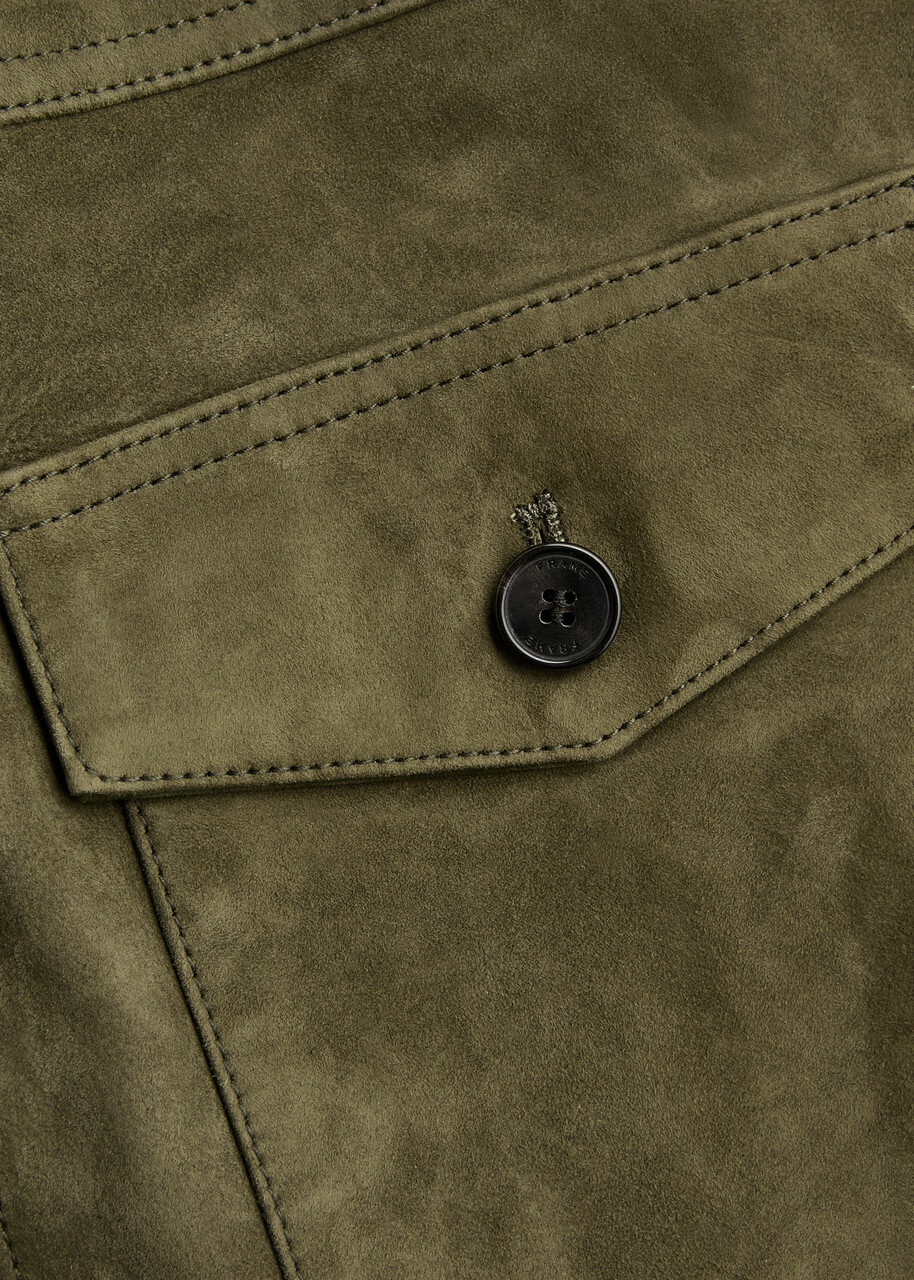 Frame Clean Suede Jacket Khaki Frame Denim