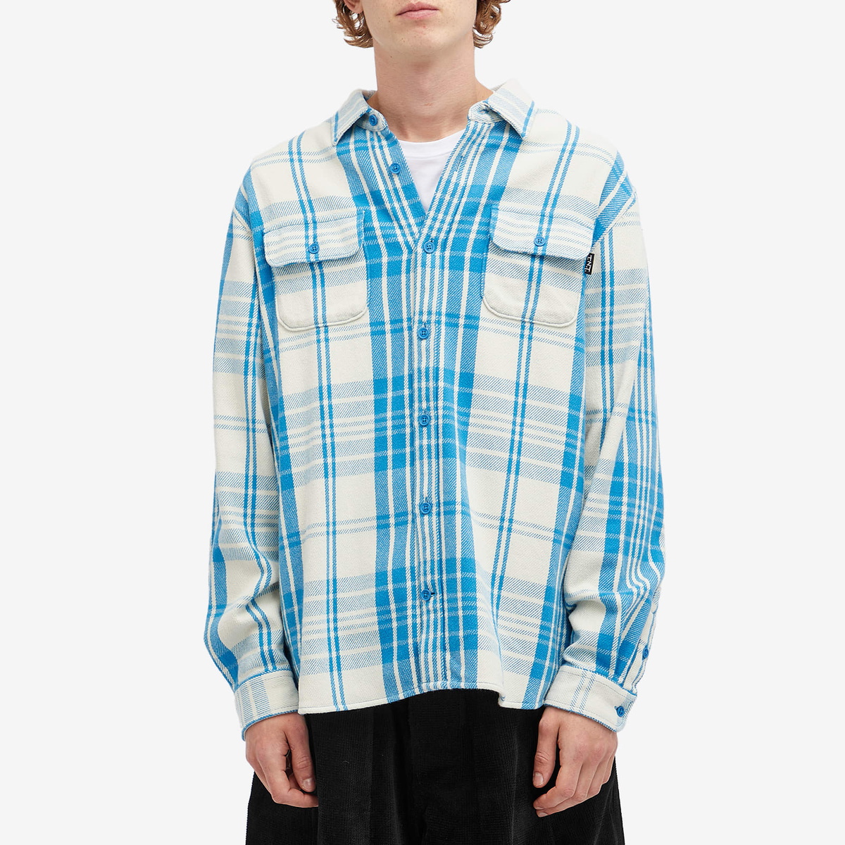 thisisneverthat Men's Big Flannel Work Shirt in Blue thisisneverthat