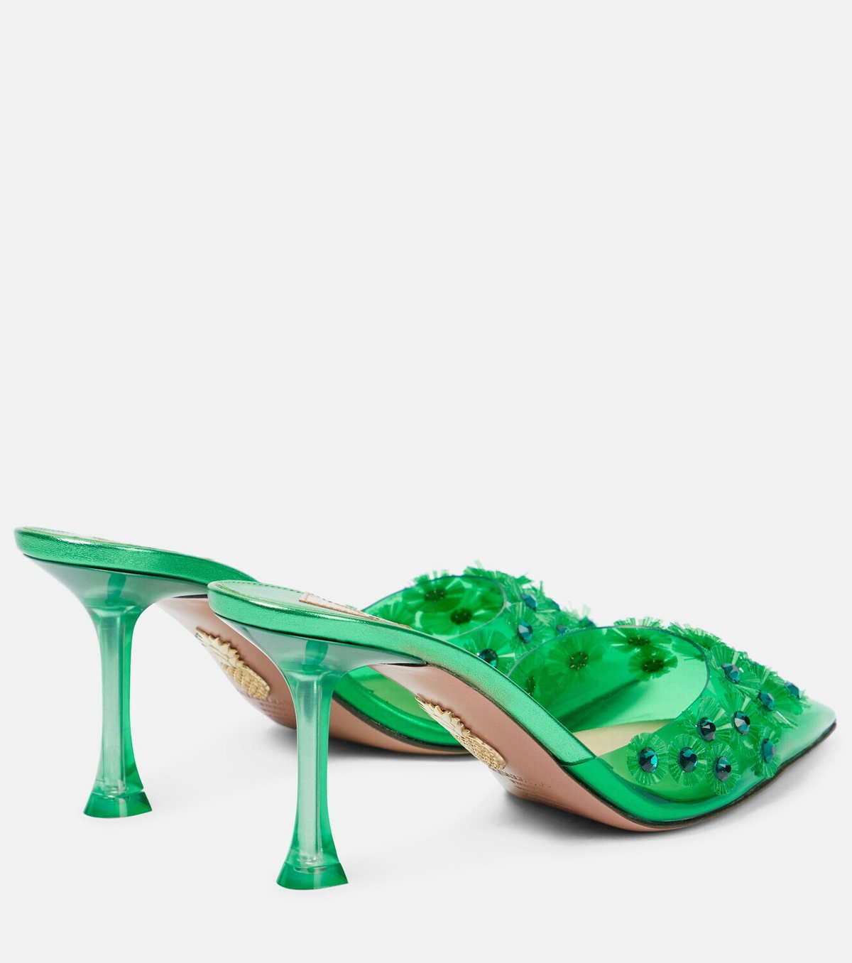 Aquazzura Meteorite 75 embellished PVC mules Aquazzura