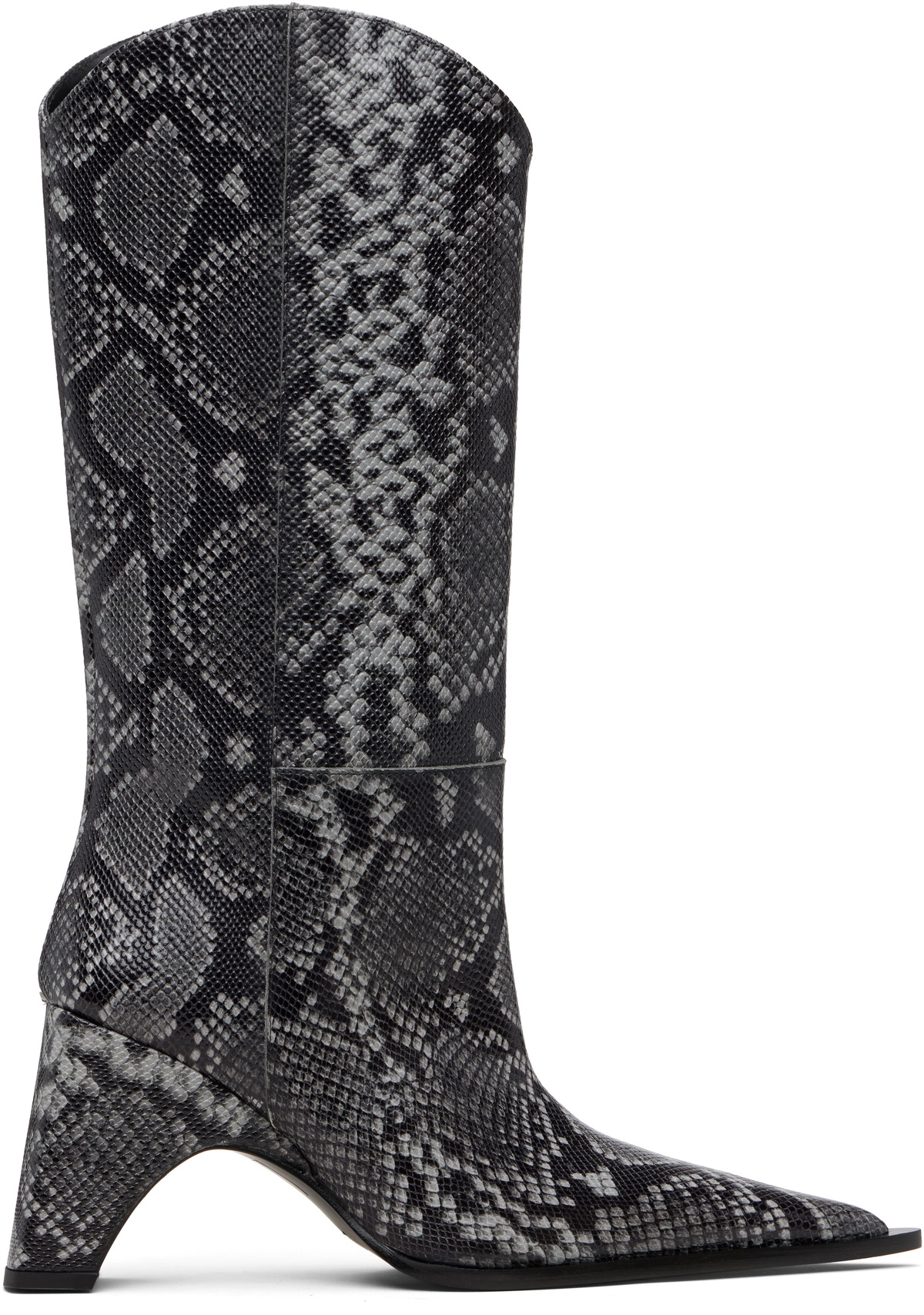 Coperni Gray Bridge Cowboy Tall Boots Coperni